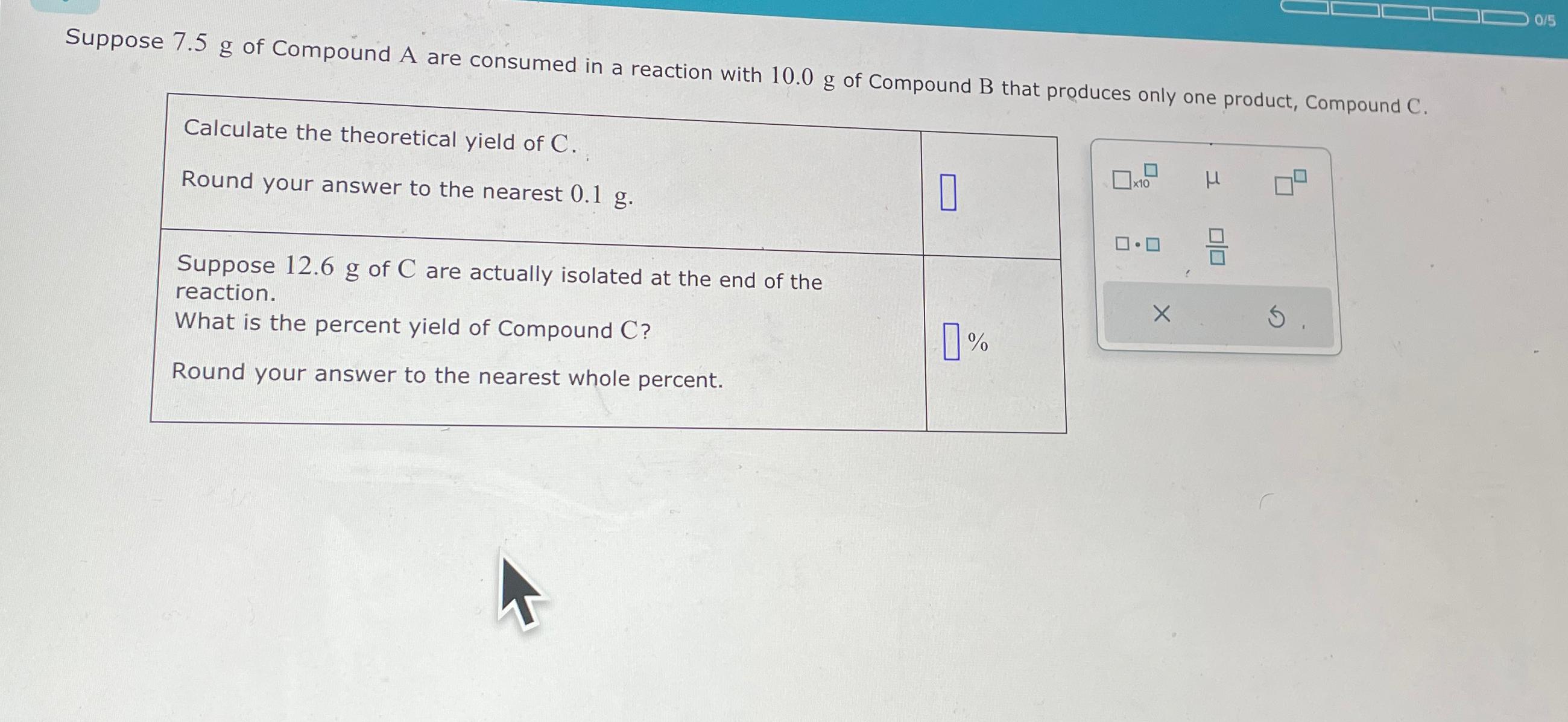 Solved Suppose 7.5g ﻿of Compound A are consumed in a | Chegg.com
