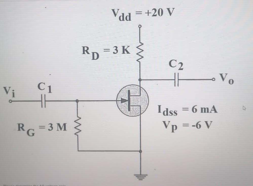 Solved Ac voltage gain? | Chegg.com