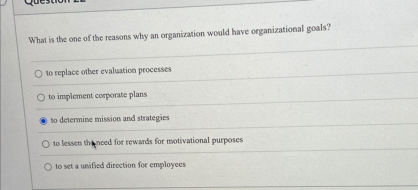 Solved What is the one of the reasons why an organization | Chegg.com