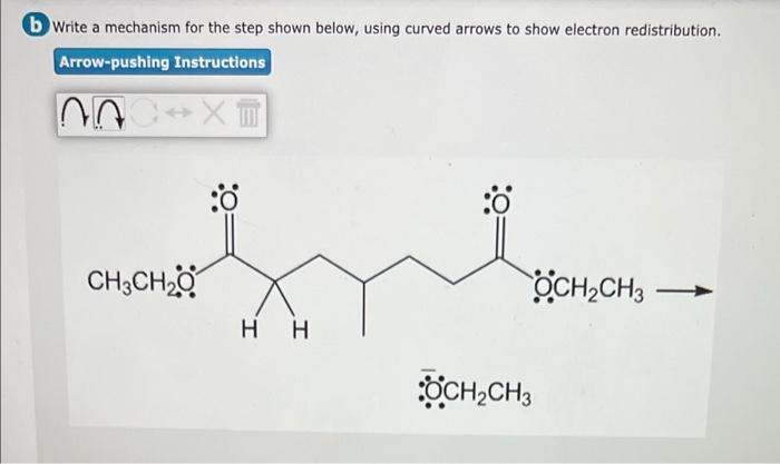 Solved b Write a mechanism for the step shown below, using | Chegg.com