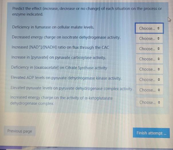 Solved Predict the effect (increase, decrease or no change) | Chegg.com