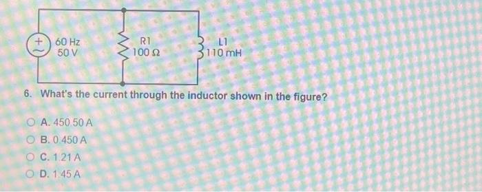 Solved 6. What's the current through the inductor shown in | Chegg.com