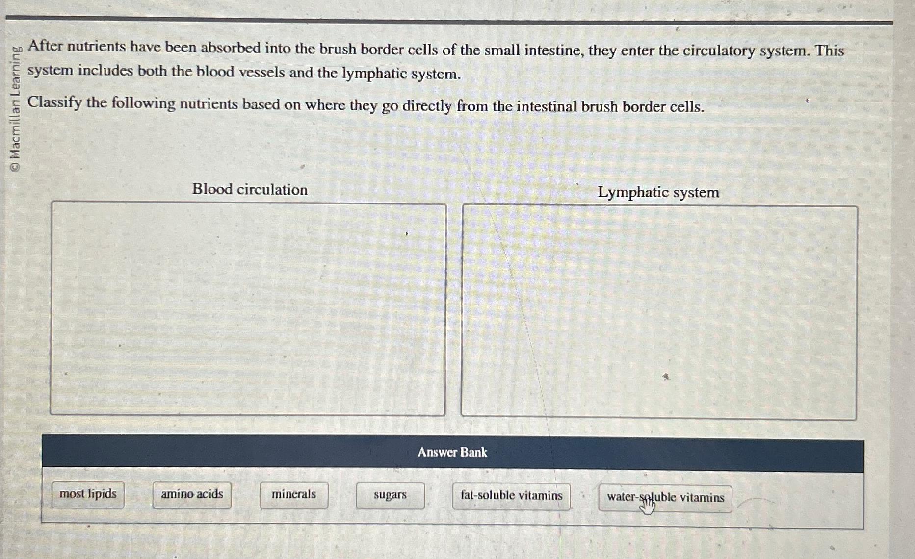 Solved After nutrients have been absorbed into the brush | Chegg.com