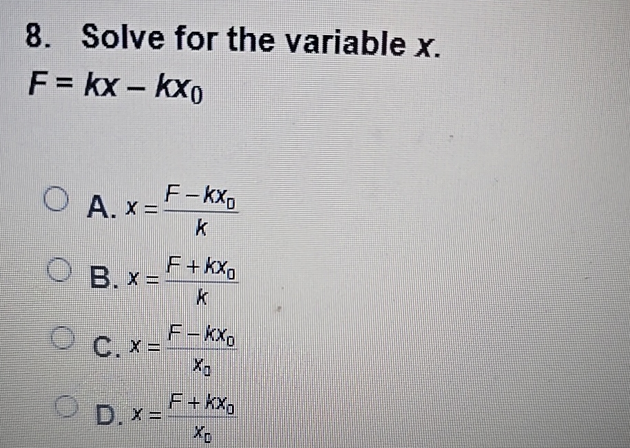 Solved Solve for the variable | Chegg.com