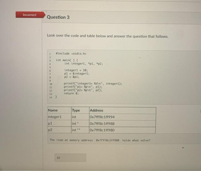 Solved Look over the code and table below and answer the | Chegg.com