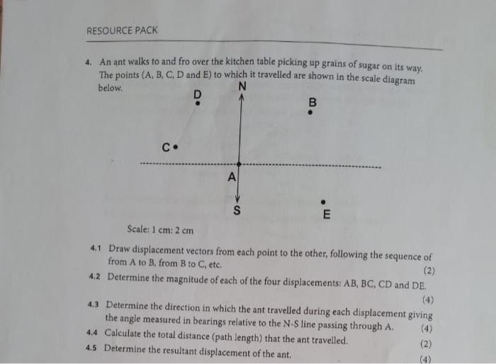 Solved RESOURCE PACK 4. An ant walks to and fro over the | Chegg.com