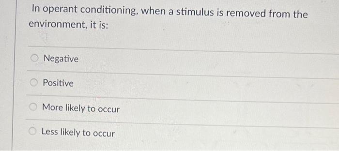 Solved Operant conditioning focuses on how behavior is | Chegg.com
