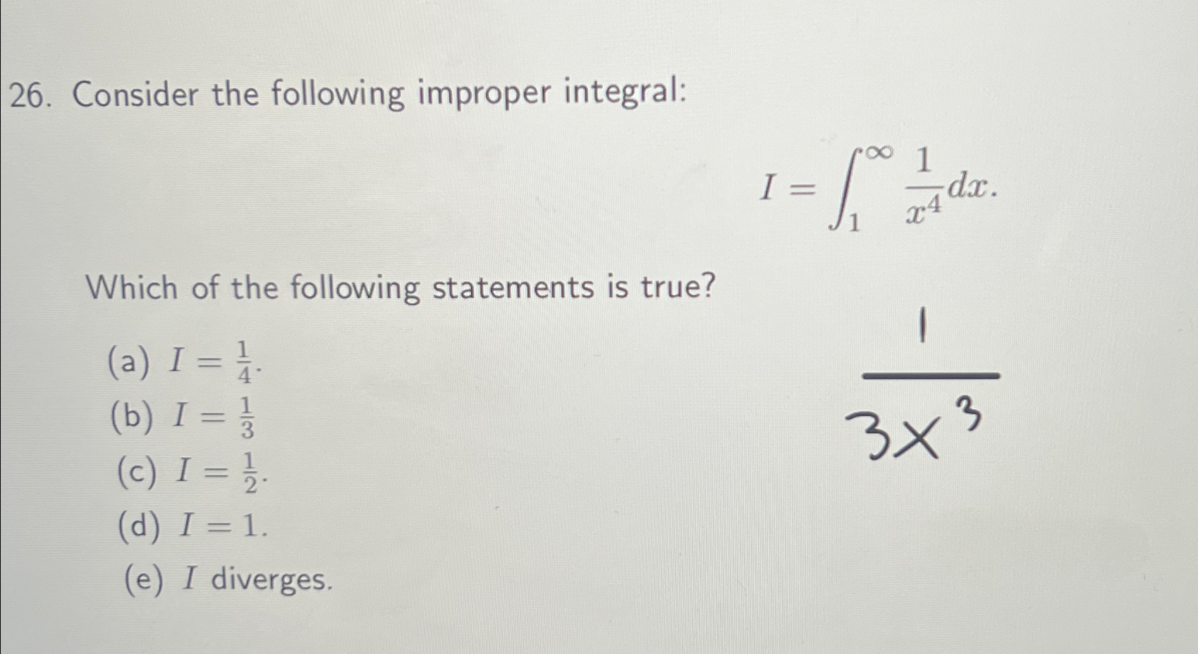 Solved Consider the following improper | Chegg.com