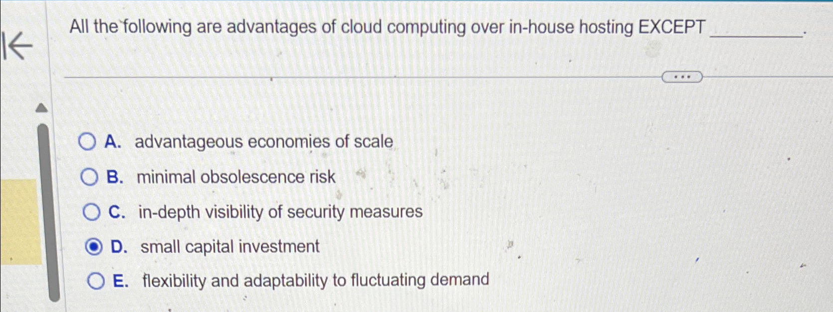 Solved All the following are advantages of cloud computing | Chegg.com