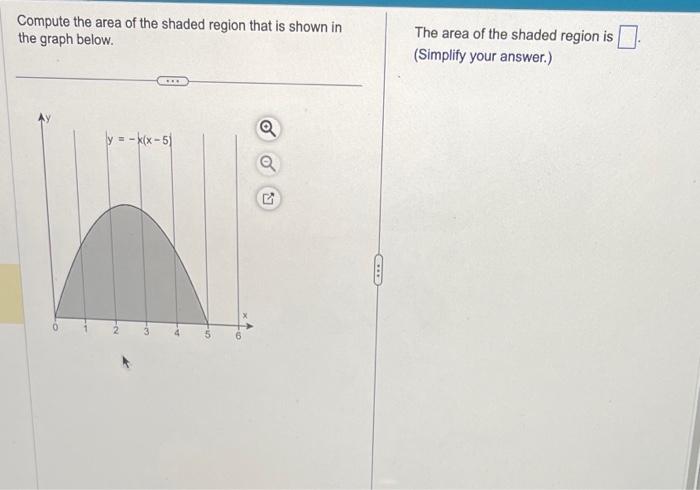 Solved Compute the area of the shaded region that is shown | Chegg.com