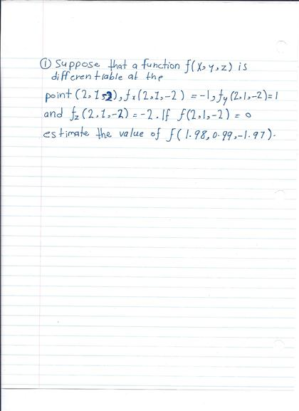 Solved Suppose that a function f(x, y, z,) is differentiable | Chegg.com