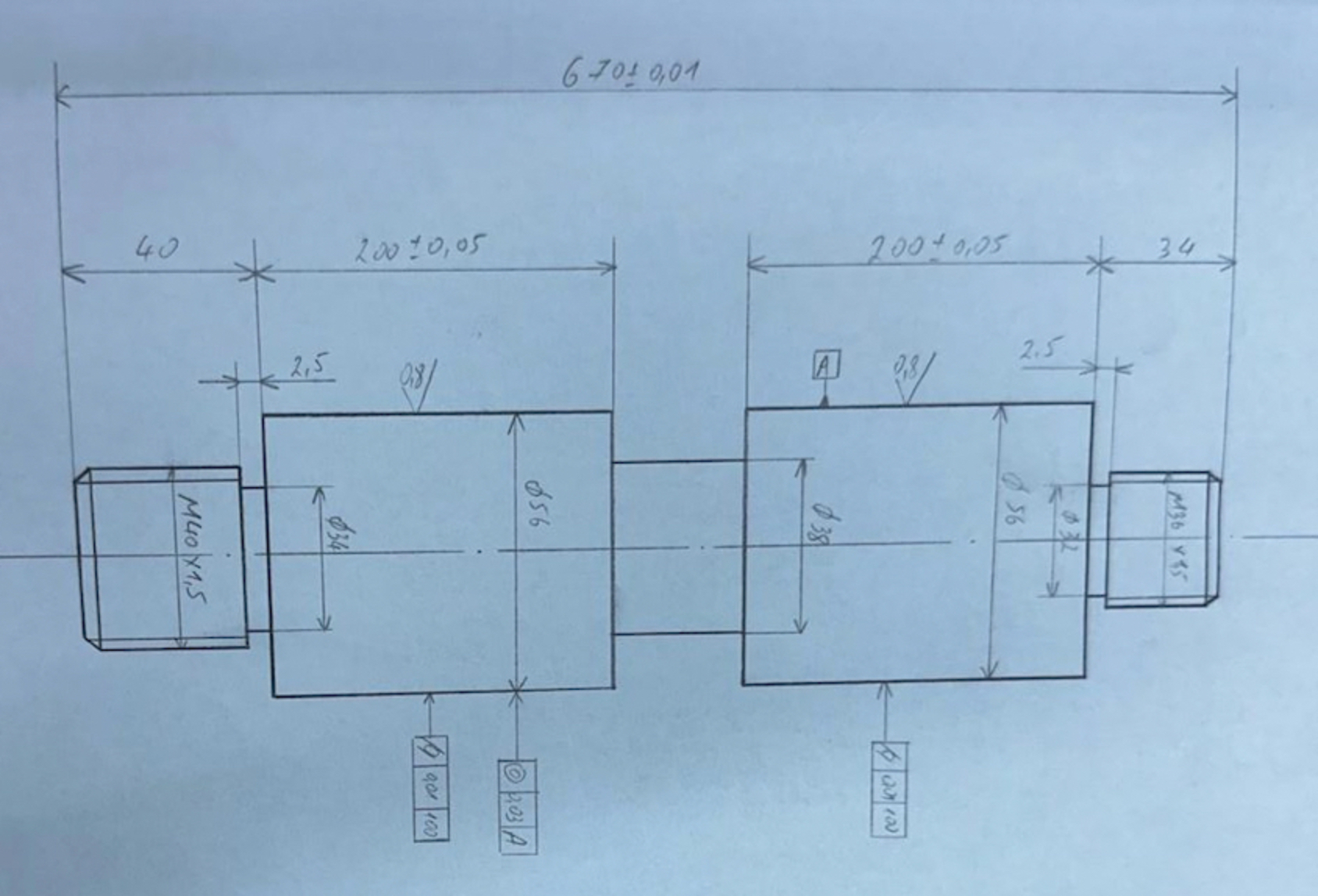 Solved In the image bellow it's an thechnical drawing of an | Chegg.com