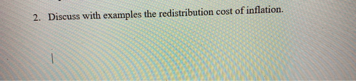 Solved 2. Discuss with examples the redistribution cost of | Chegg.com