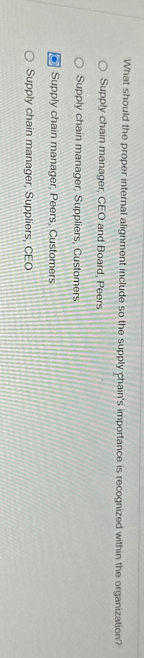 Solved What should the proper internal alignment include so | Chegg.com