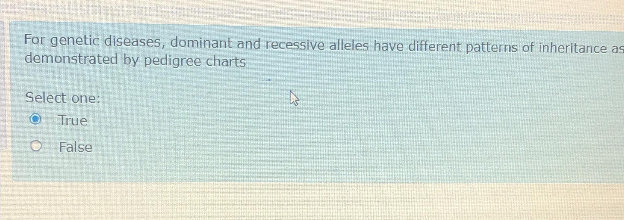 Solved For genetic diseases, dominant and recessive alleles | Chegg.com