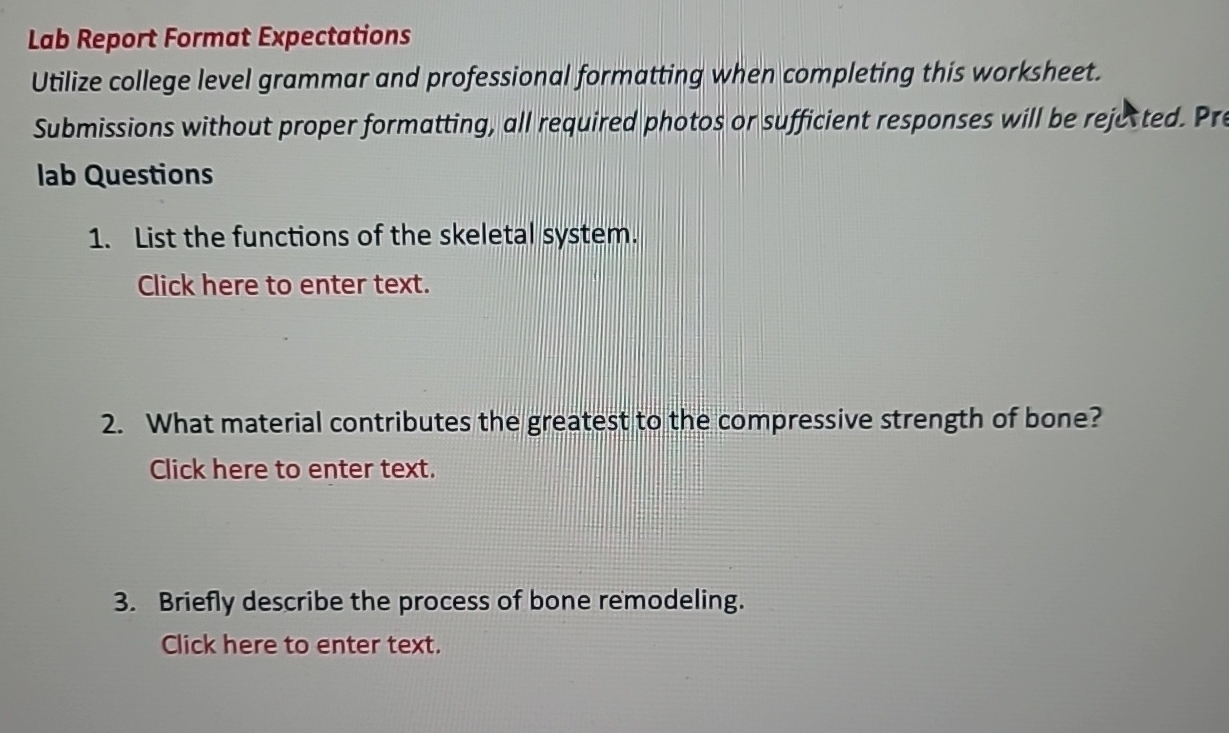 Solved Lab Report Format ExpectationsUtilize college level | Chegg.com