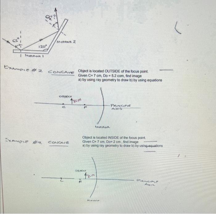 Solved Example We 2 concave Object is located OUTSIDE of the | Chegg.com