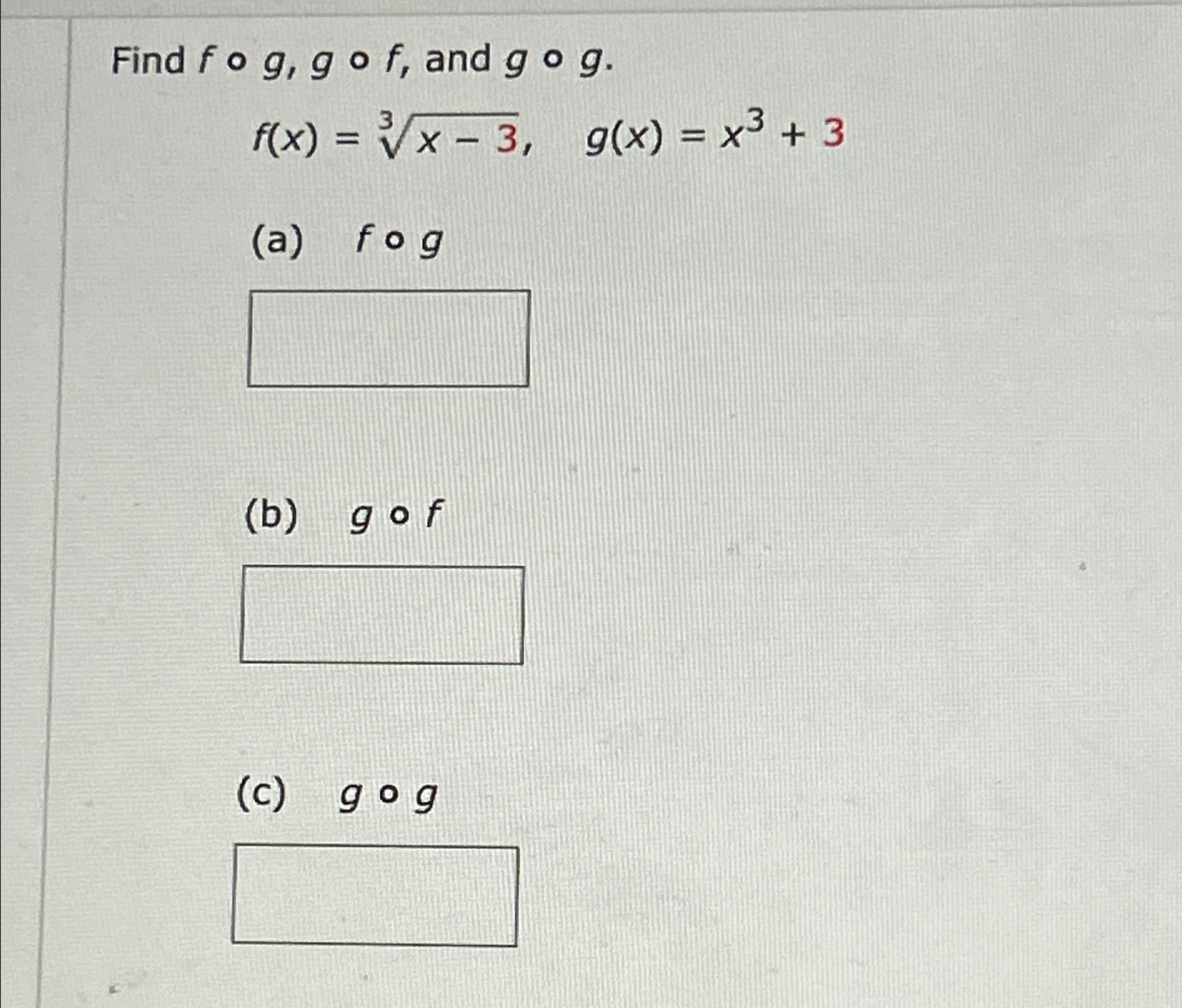 Solved Find f@g,g@f, ﻿and | Chegg.com