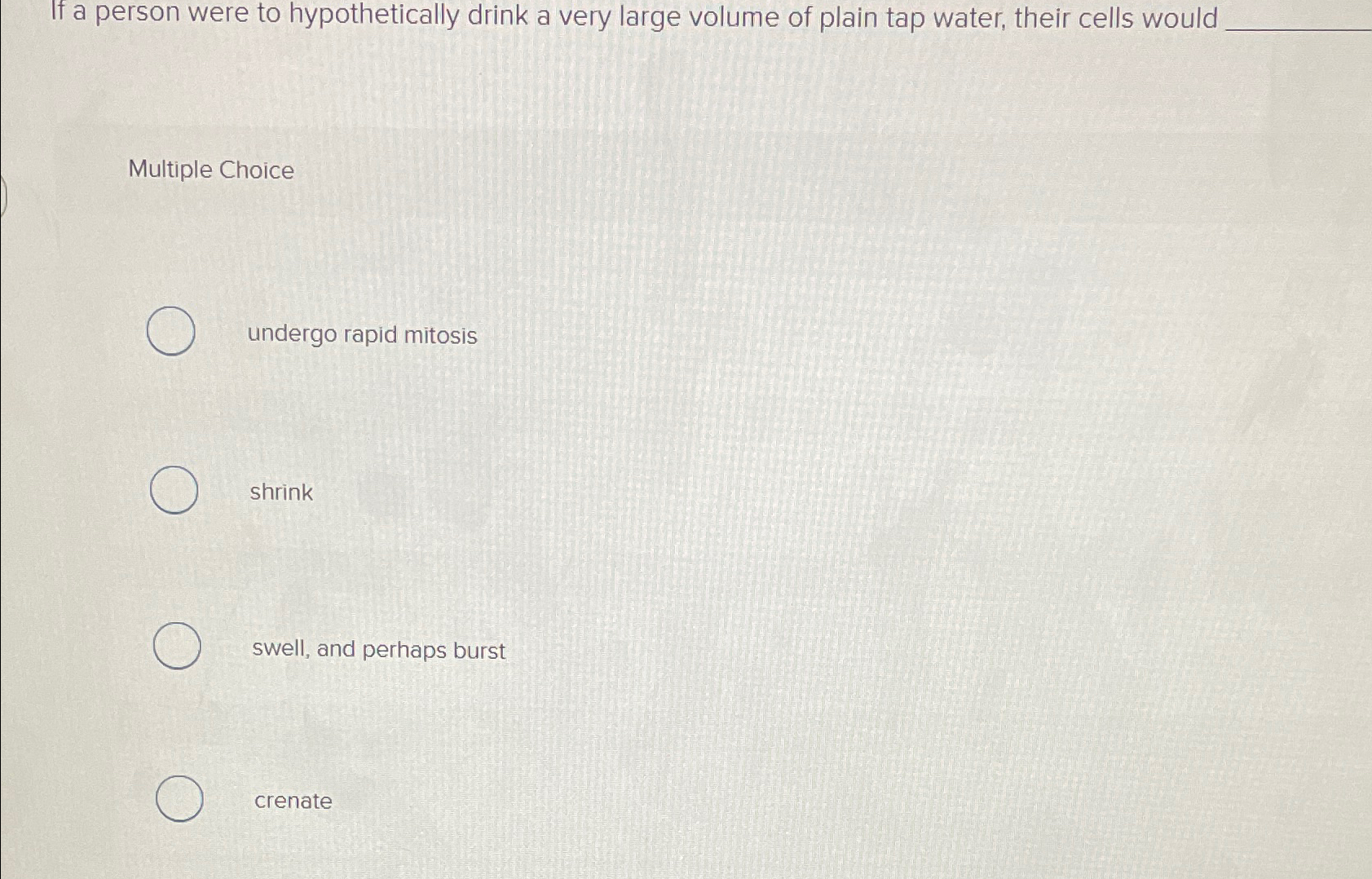Solved If A Person Were To Hypothetically Drink A Very Large