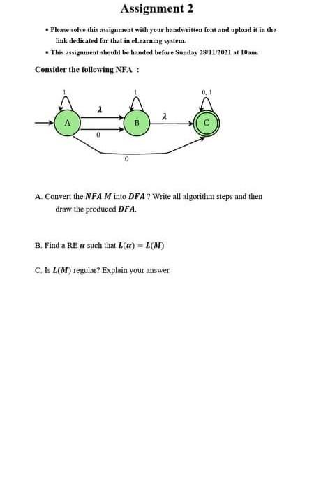 Solved Assignment 2 . Please solve this assignment with your | Chegg.com