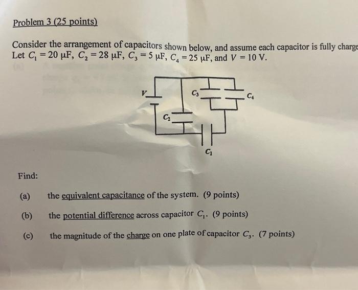 Solved Consider the arrangement of capacitors shown below, | Chegg.com