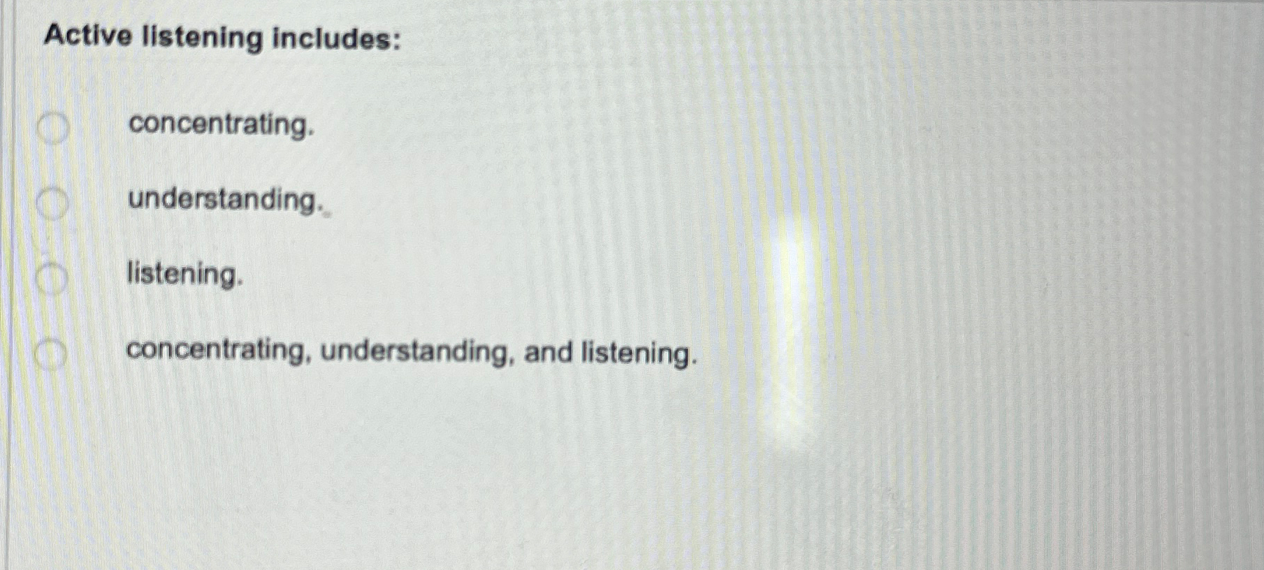 Solved Active listening | Chegg.com