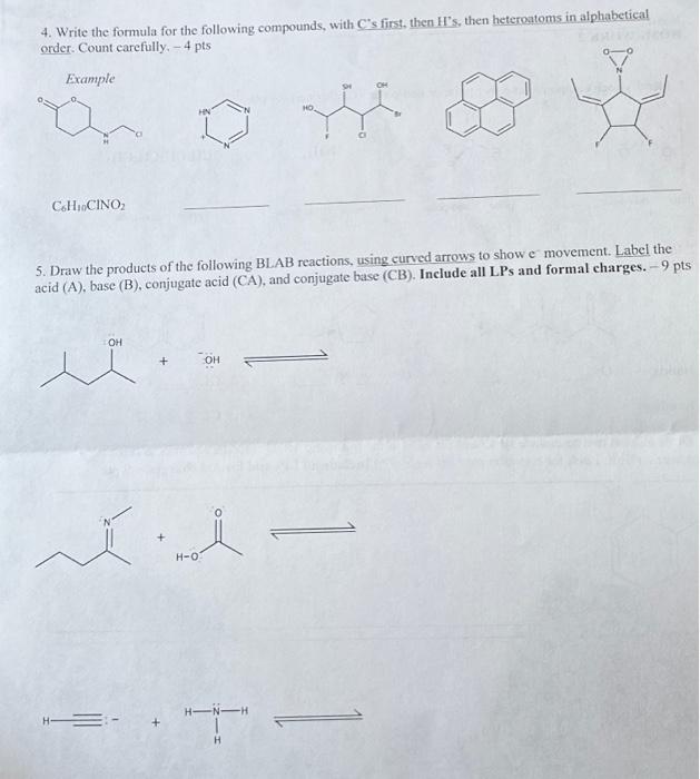 Solved 4. Write the formula for the following compounds, | Chegg.com