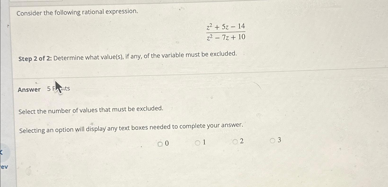 Solved Consider the following rational | Chegg.com