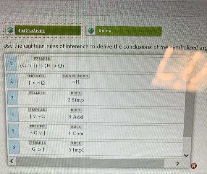 Solved Instructions . Rules Use the eighteen rules of | Chegg.com