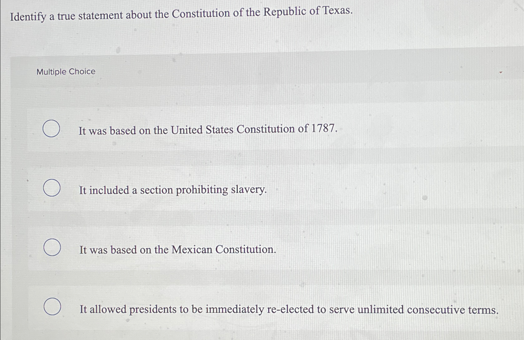 Solved Identify a true statement about the Constitution of | Chegg.com