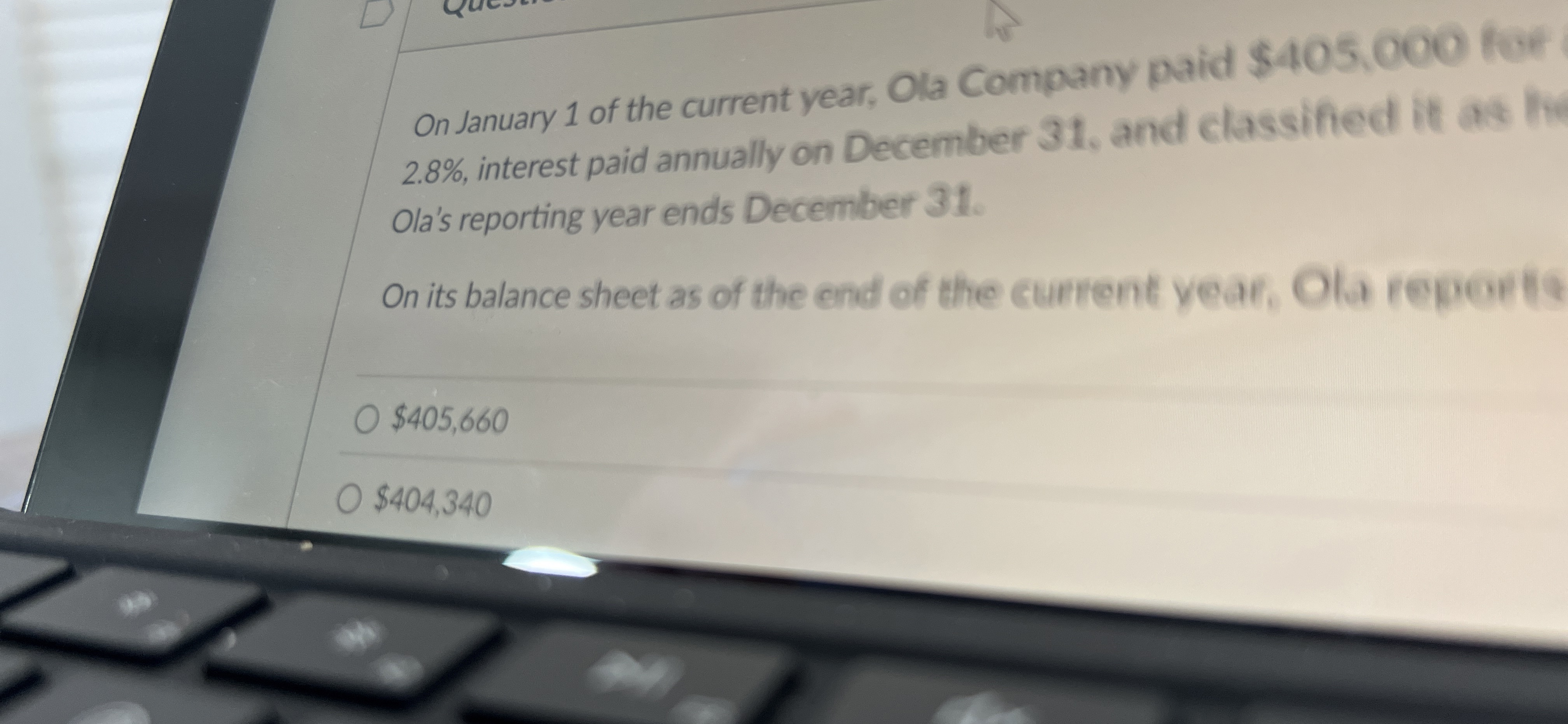 Solved On January 1 ﻿of the current year, Ola Company paid | Chegg.com
