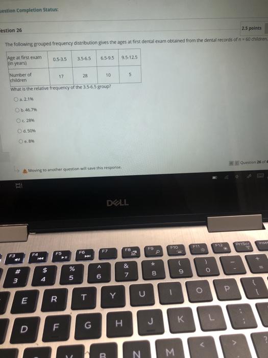 Solved Gestion Completion Status: estion 26 2.5 points The | Chegg.com