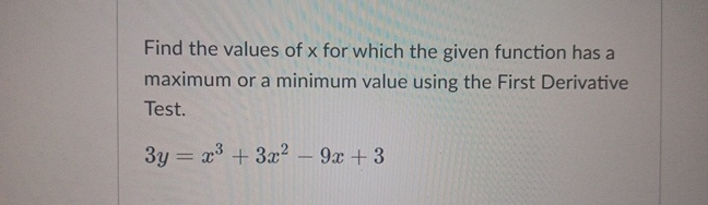 Solved Find the values of x ﻿for which the given function | Chegg.com