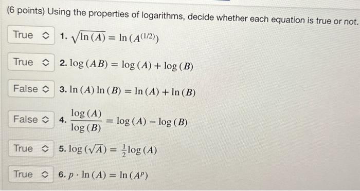 Solved (2 points) Using laws of logarithms, write the | Chegg.com