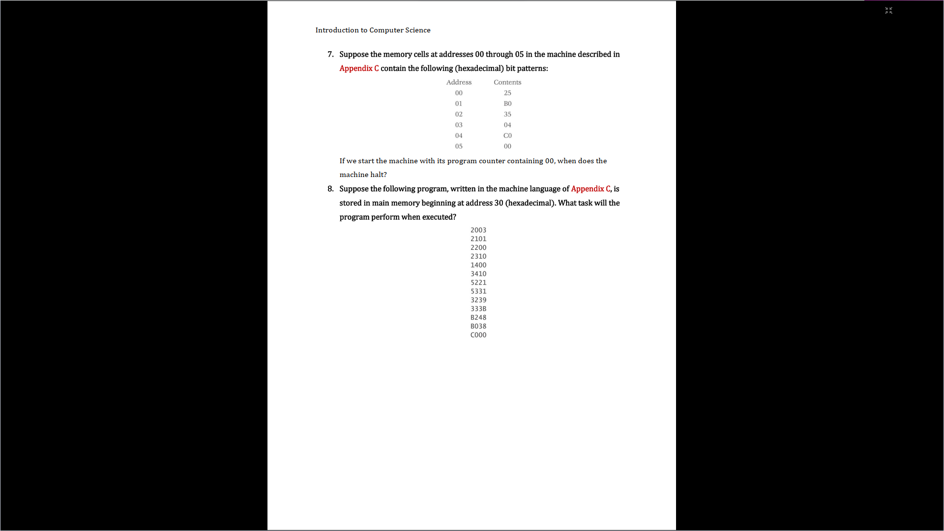 Solved 1. ﻿Suppose the memory cells at addresses 00 ﻿through | Chegg.com