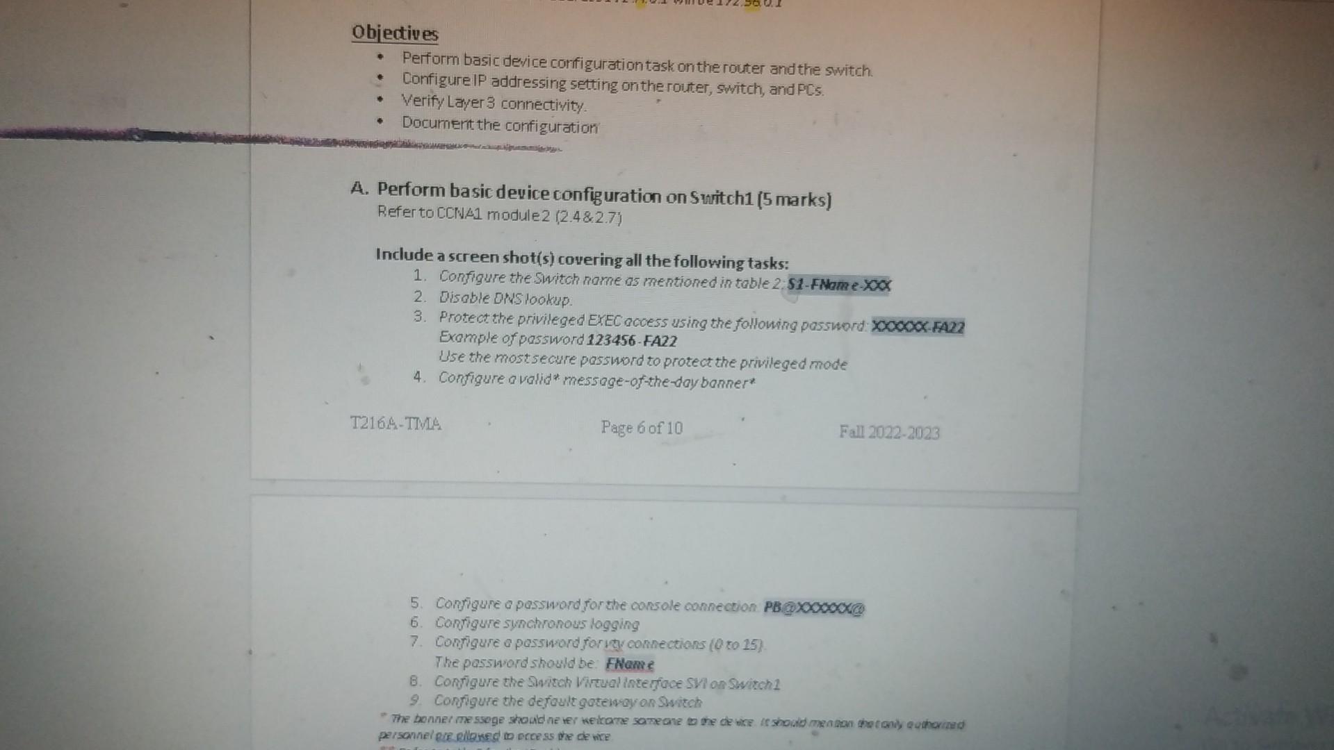 Solved efer to table 2 and CCNA1 module 10 Include a screen | Chegg.com