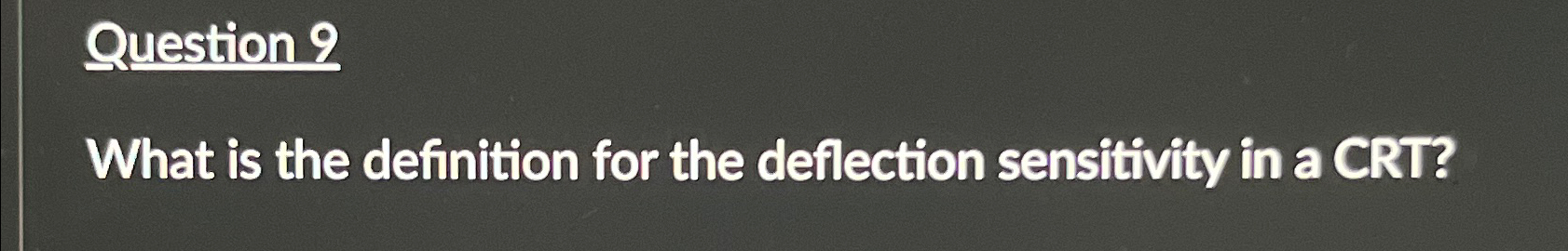 Solved Question 9What is the definition for the deflection | Chegg.com Solved Question 9What is the definition for the deflection | Chegg.com