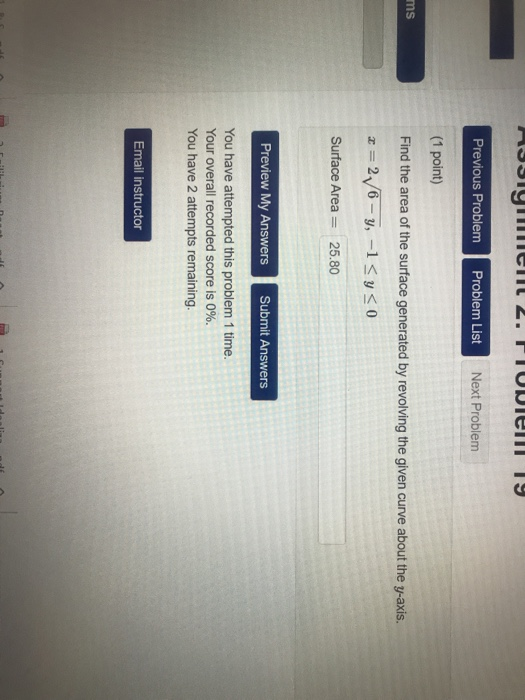Solved Find the area of the surface generated by revolving | Chegg.com