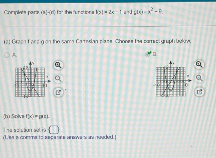 Solved Complete parts (a)-(d) for the functions f(x)=2x−1 | Chegg.com