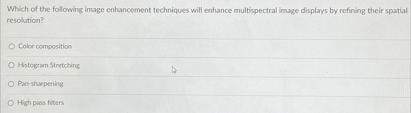 Solved Which of the following image enhancement techniques | Chegg.com