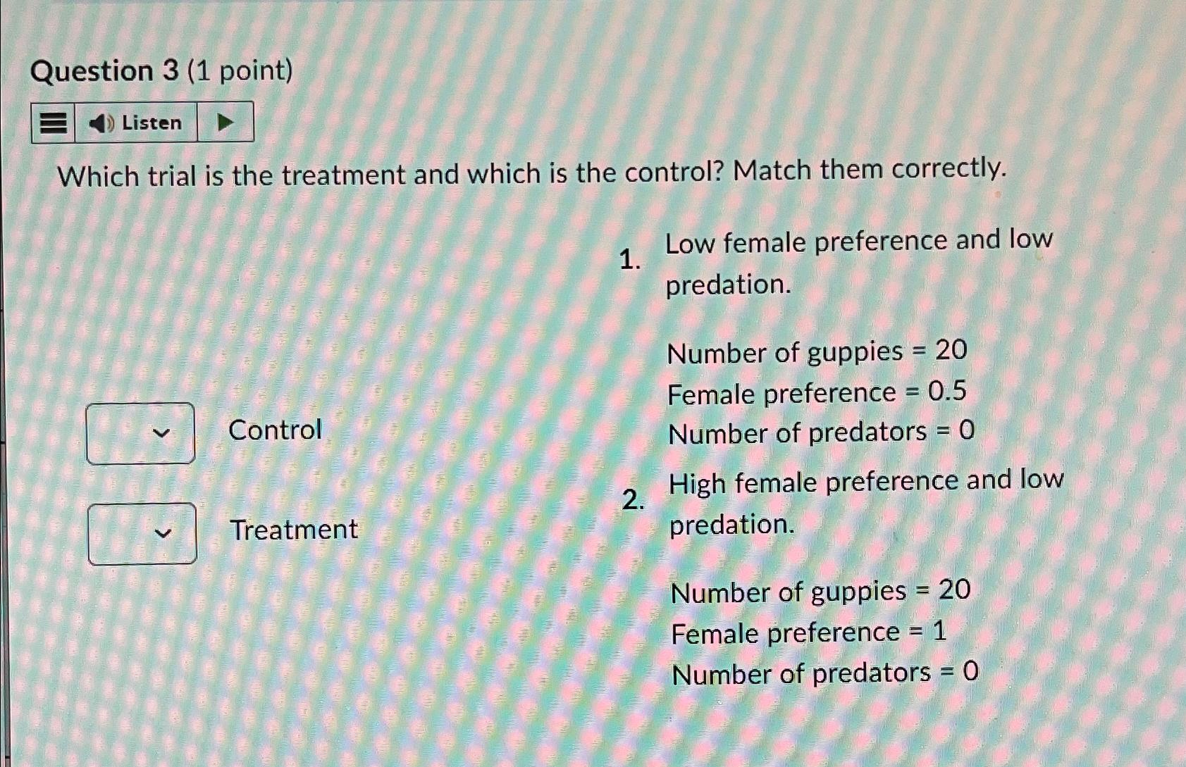 Solved Question 3 (1 ﻿point)ListenWhich trial is the | Chegg.com