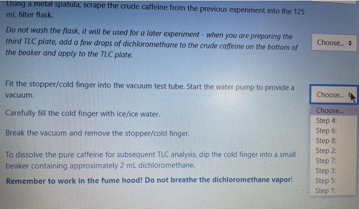 Solved PROCEDURE Vacuum Sublimation/Deposition ice/water to | Chegg.com