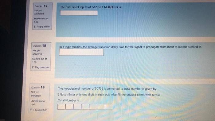 Solved The data select inputs of 512 to 1 Multiplexer is | Chegg.com