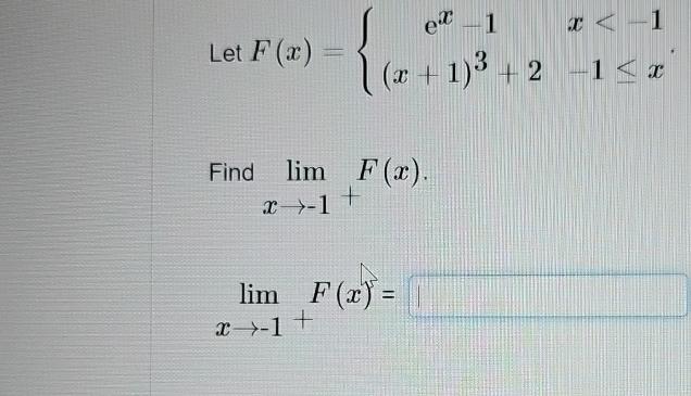 Solved Let F(x)={ex-1,x