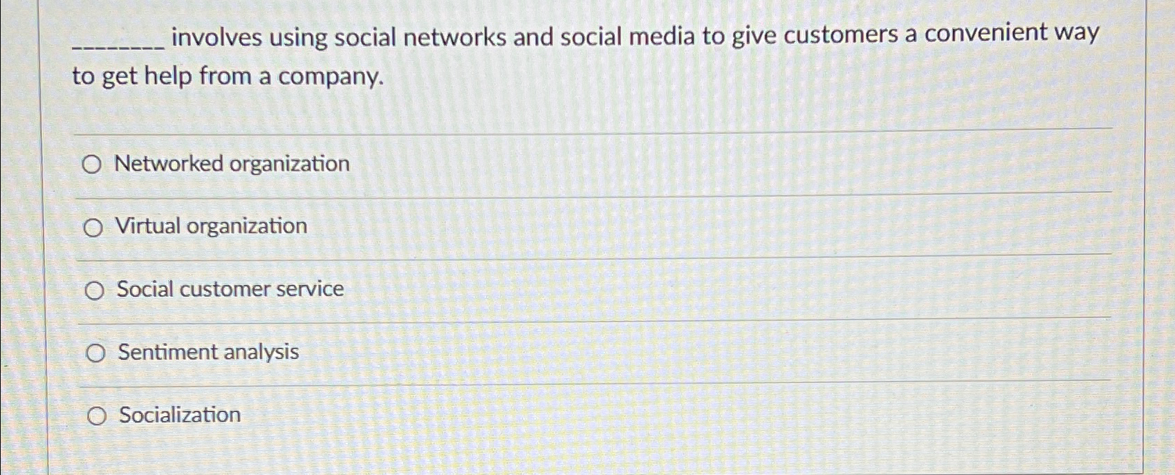 Solved involves using social networks and social media to | Chegg.com