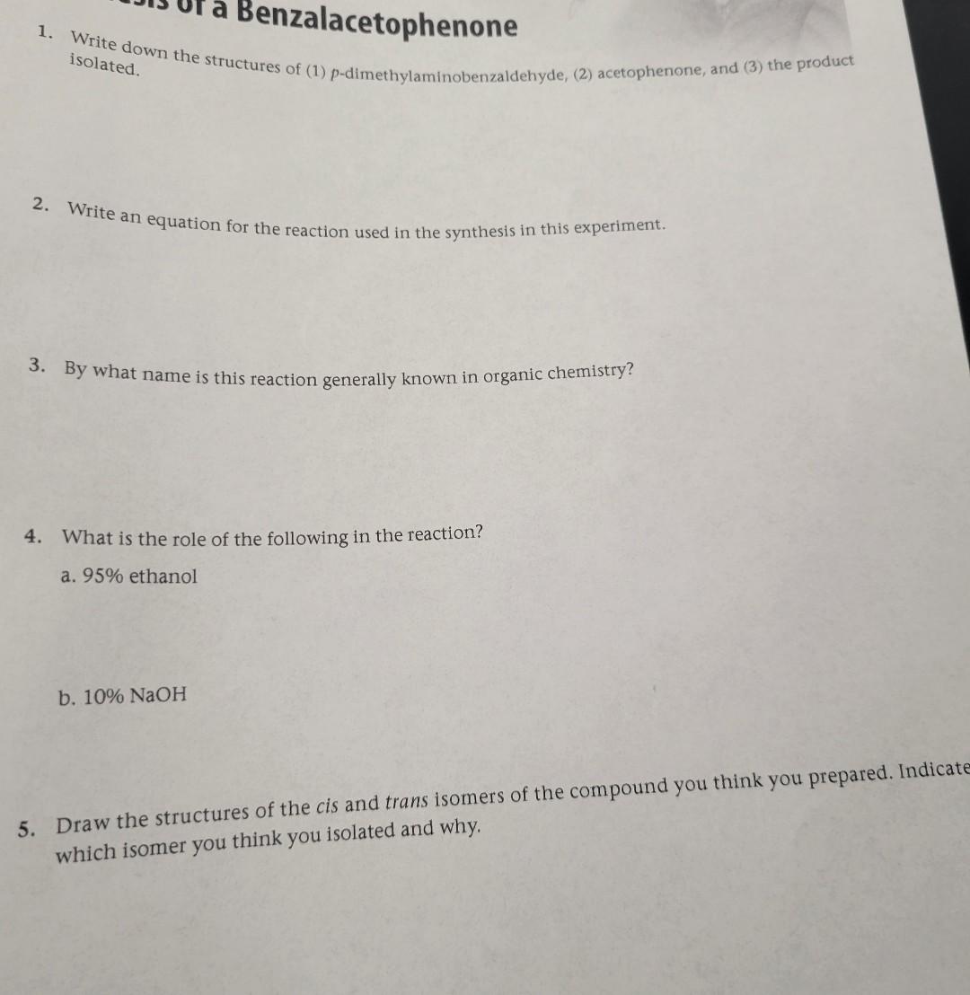 Write An Equation For The Reaction Of Acetophenone With
