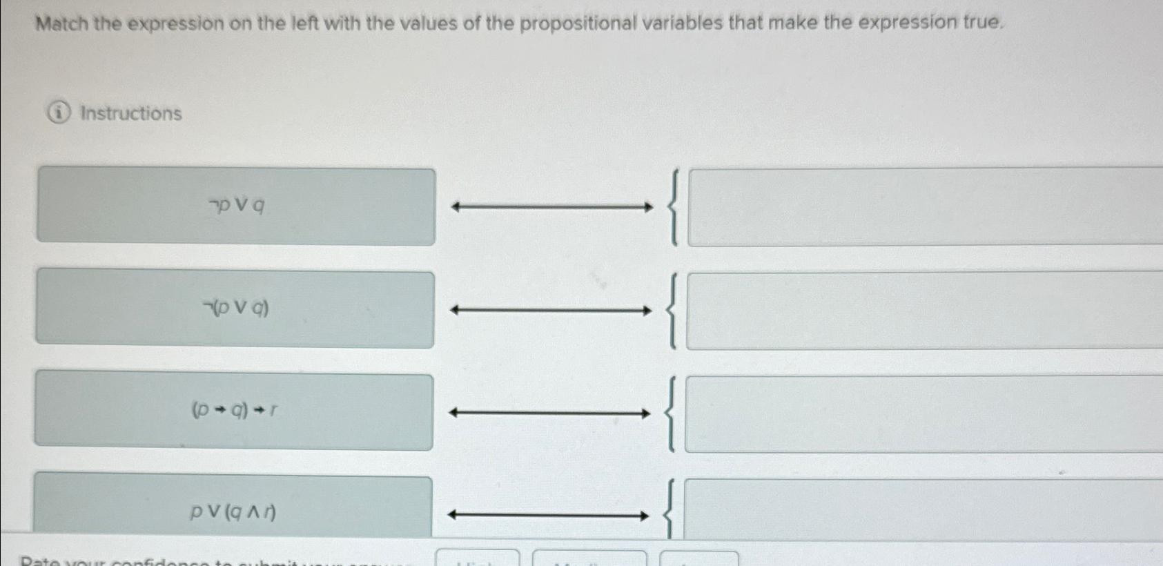 Solved Match the expression on the left with the values of | Chegg.com