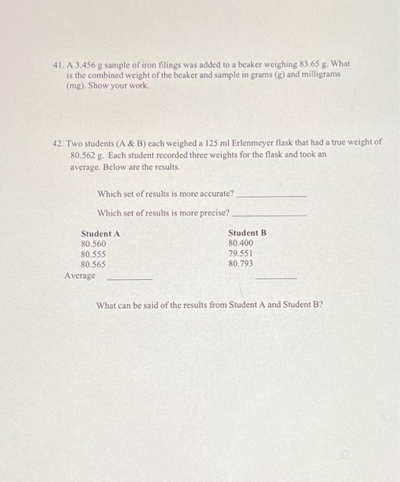 Solved SKILLS LAB: BASIC LAB EQUIPMENT, USING THE METRIC | Chegg.com