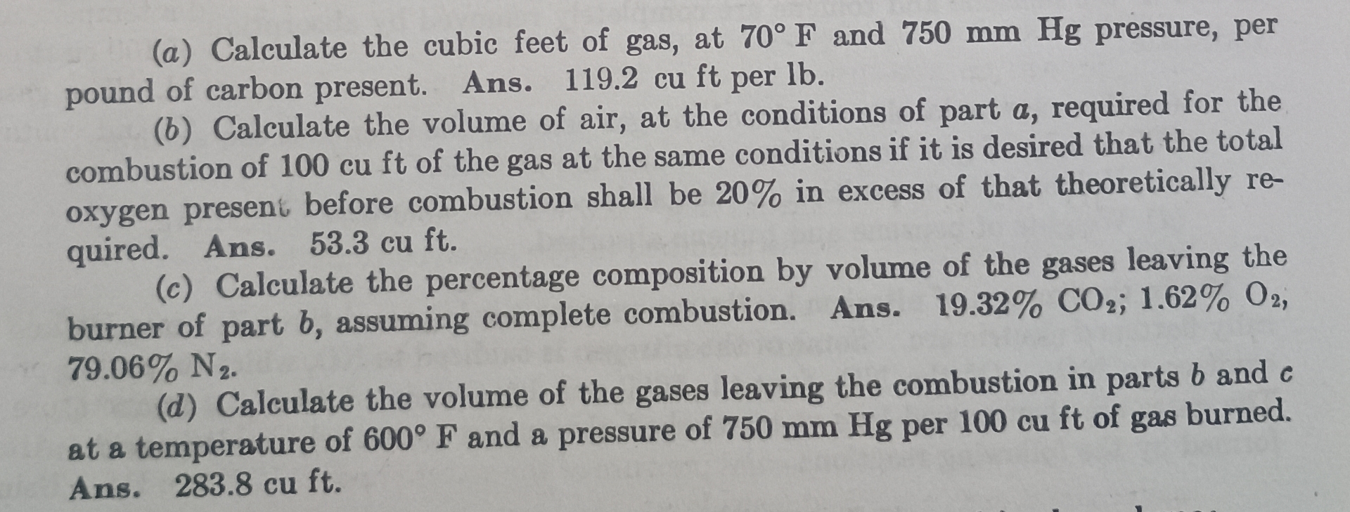 Solved A produce gas has the following composition by volume | Chegg.com