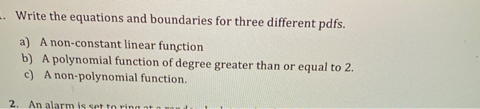 Solved - Write the equations and boundaries for three | Chegg.com